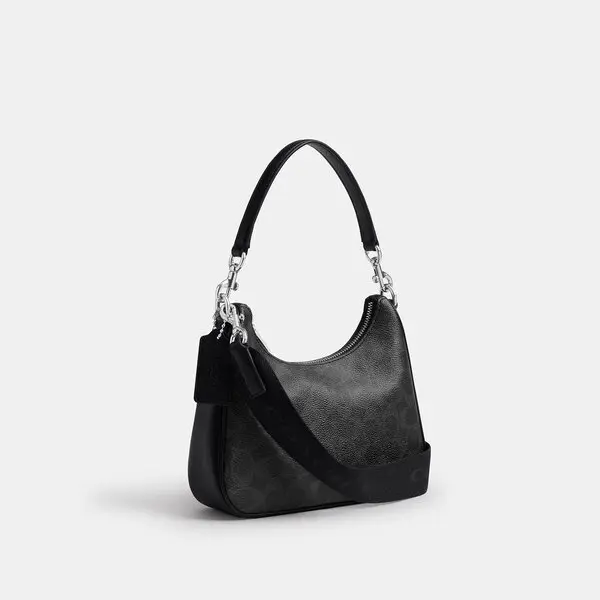 Coach Signature Canvas Nolan Hobo Bag - Black Signature | Editorialist